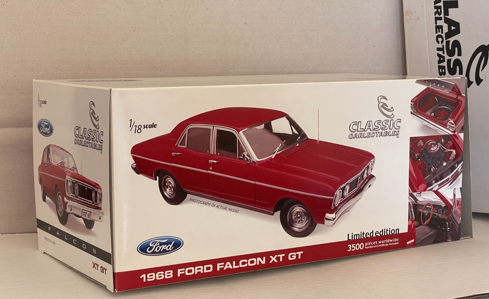 Classic Carlectables Ford 1968 XT GT Ford Falcon Candy Apple Red Ltd.Ed ...
