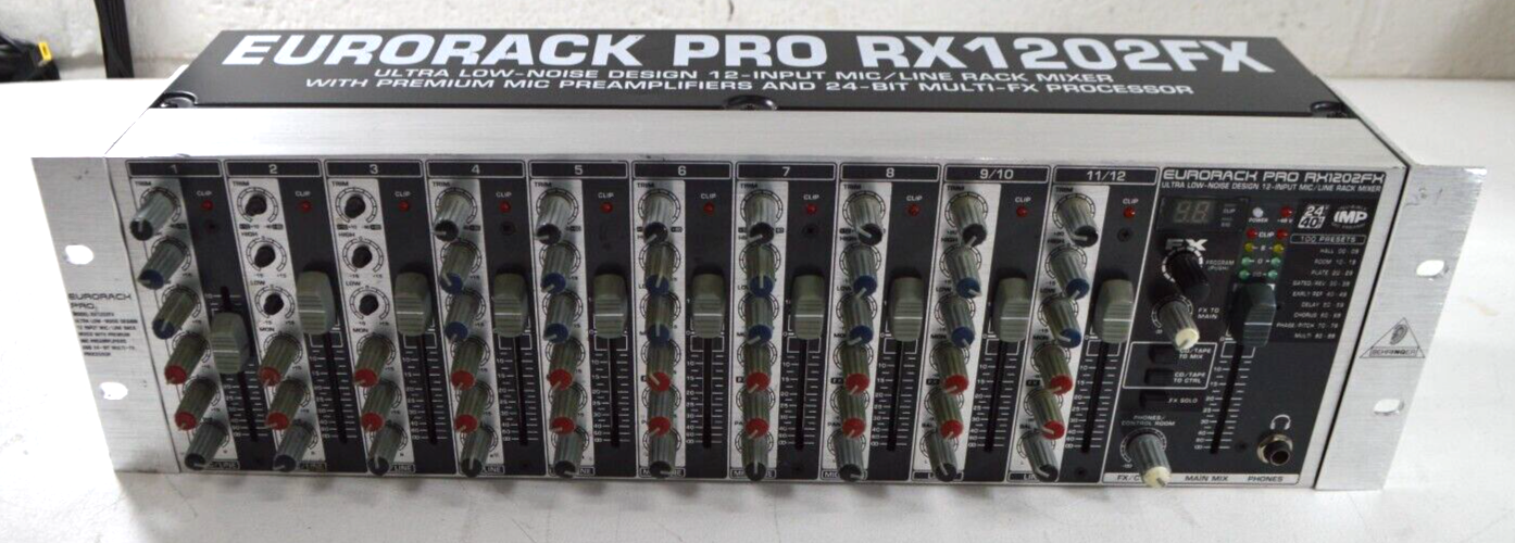 Behringer Eurorack Pro RX1202FX Channel Mic/Line Mixer | eBay