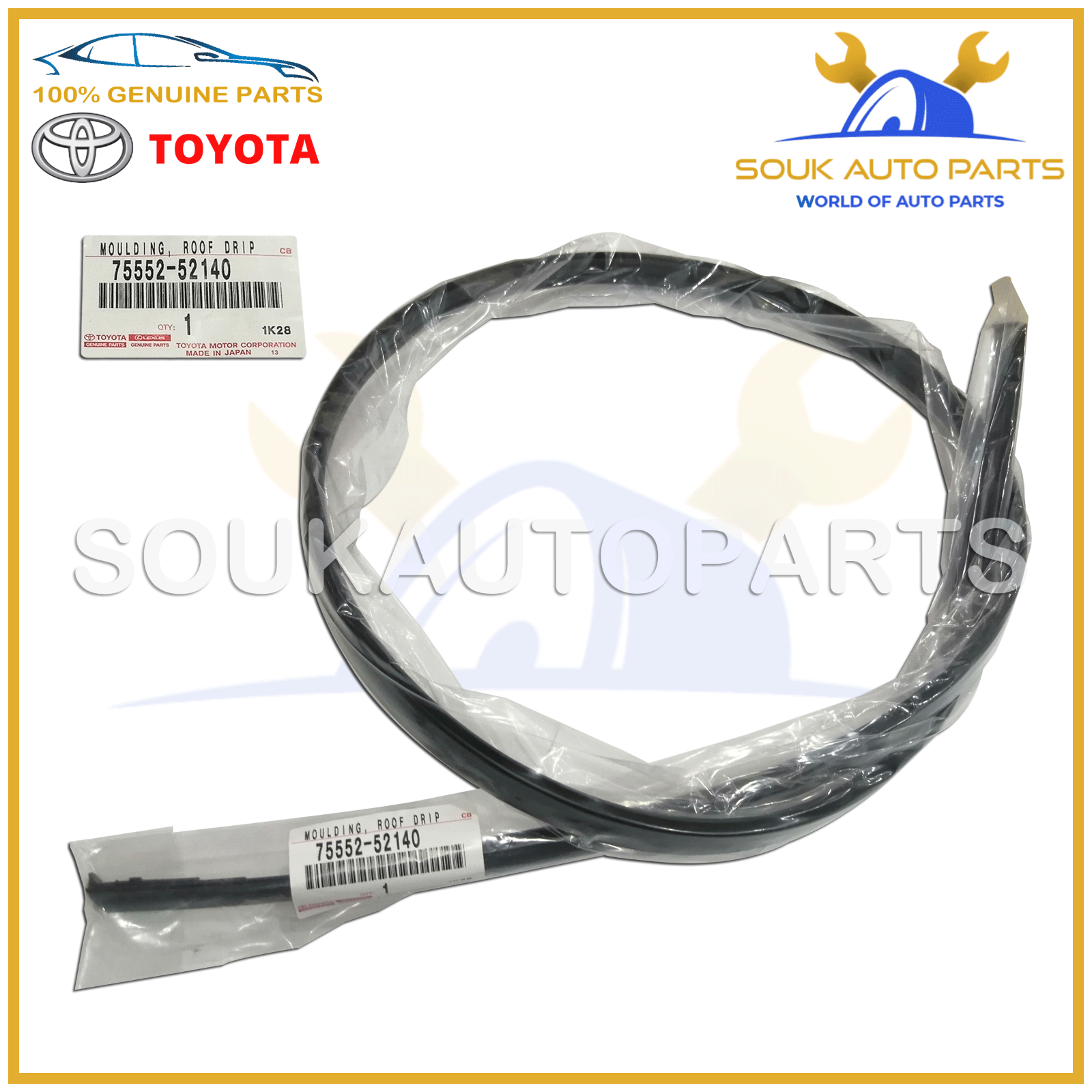 75552-52140 Toyota GENUINE MOULDING, ROOF DRIP SIDE FINISH, LH ...