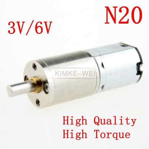 N20 12GA 3V/6V DC 6-200RPM Mini Torque Gear Box Motor Reducer ...