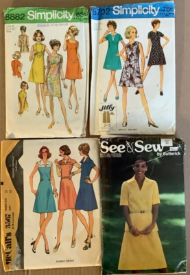 (4 PATTERNS) Simplicity #8882 Simplicity #8702 McCall's #3567 Butterick ...