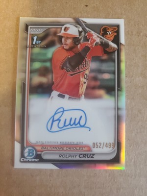 2024 Bowman Chrome Prospect Auto Refractor /499 Rolphy Cruz Auto ...