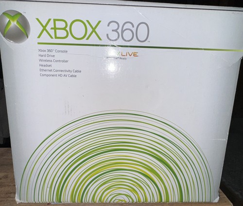 White Microsoft Xbox 360 Console & Original Box ~ Parts Only~Read ...