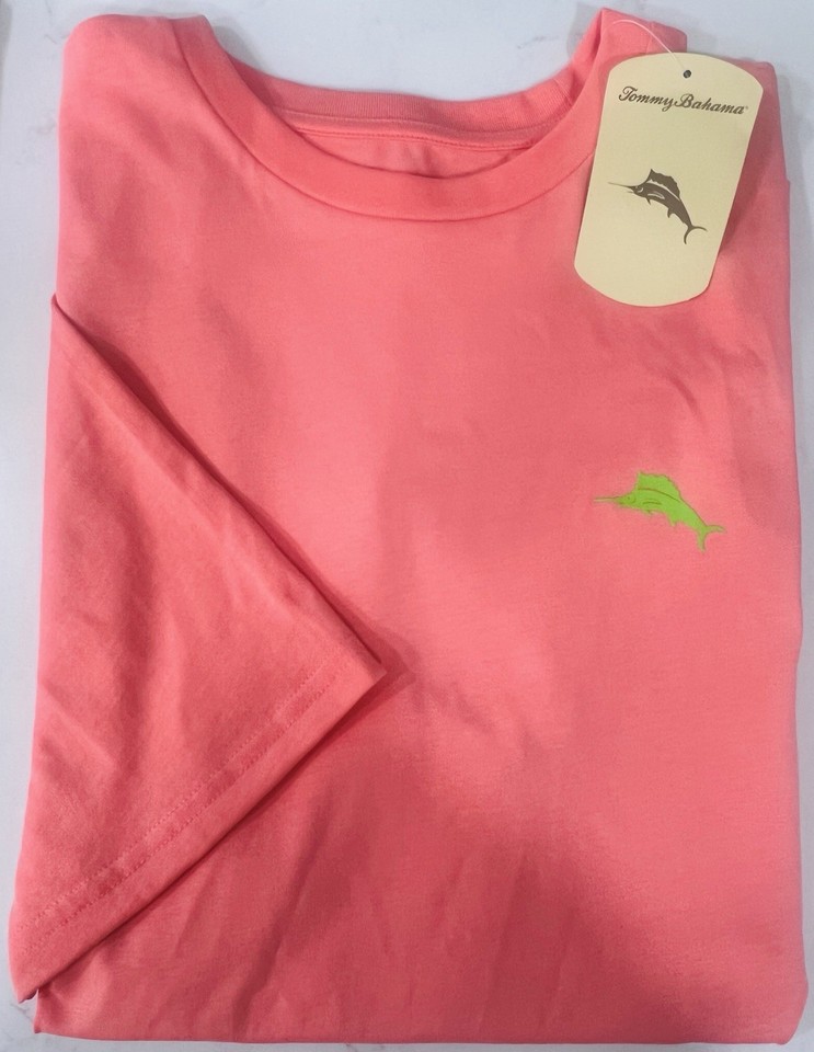 Tommy Bahama Men's Graphic Tee Shirt XL 100% Cotton NWT Shell Rosa PICK ...