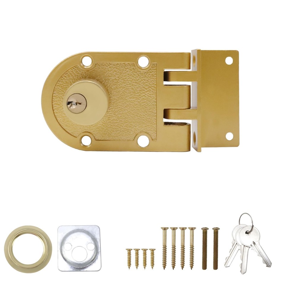 MY MIRONEY Jimmy Proof Deadbolt Lock Heavy Duty Safety Double Cylinder ...
