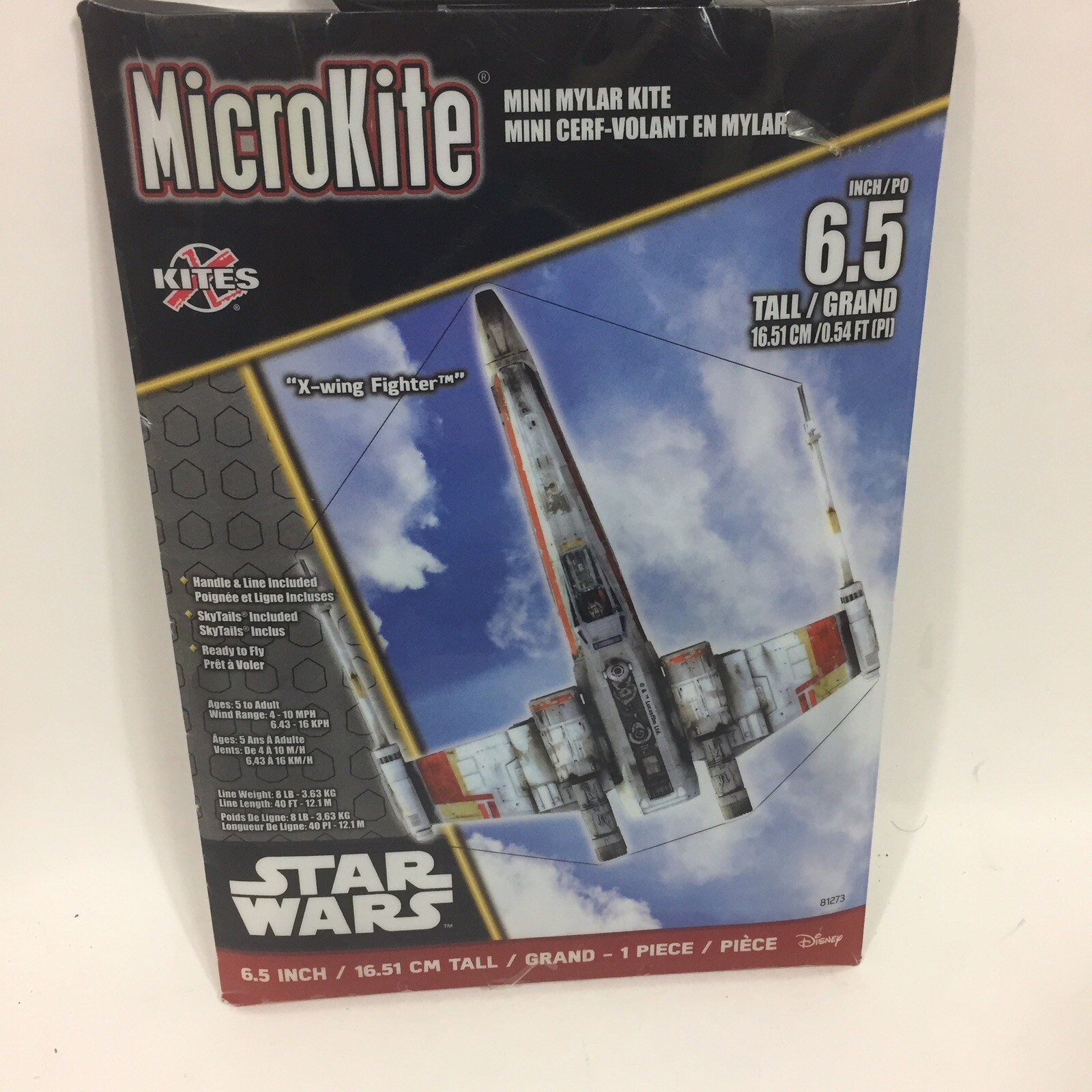 Disney Star Wars Microkite Mini Mylar Kite 6.5" X-wing Fighter | eBay