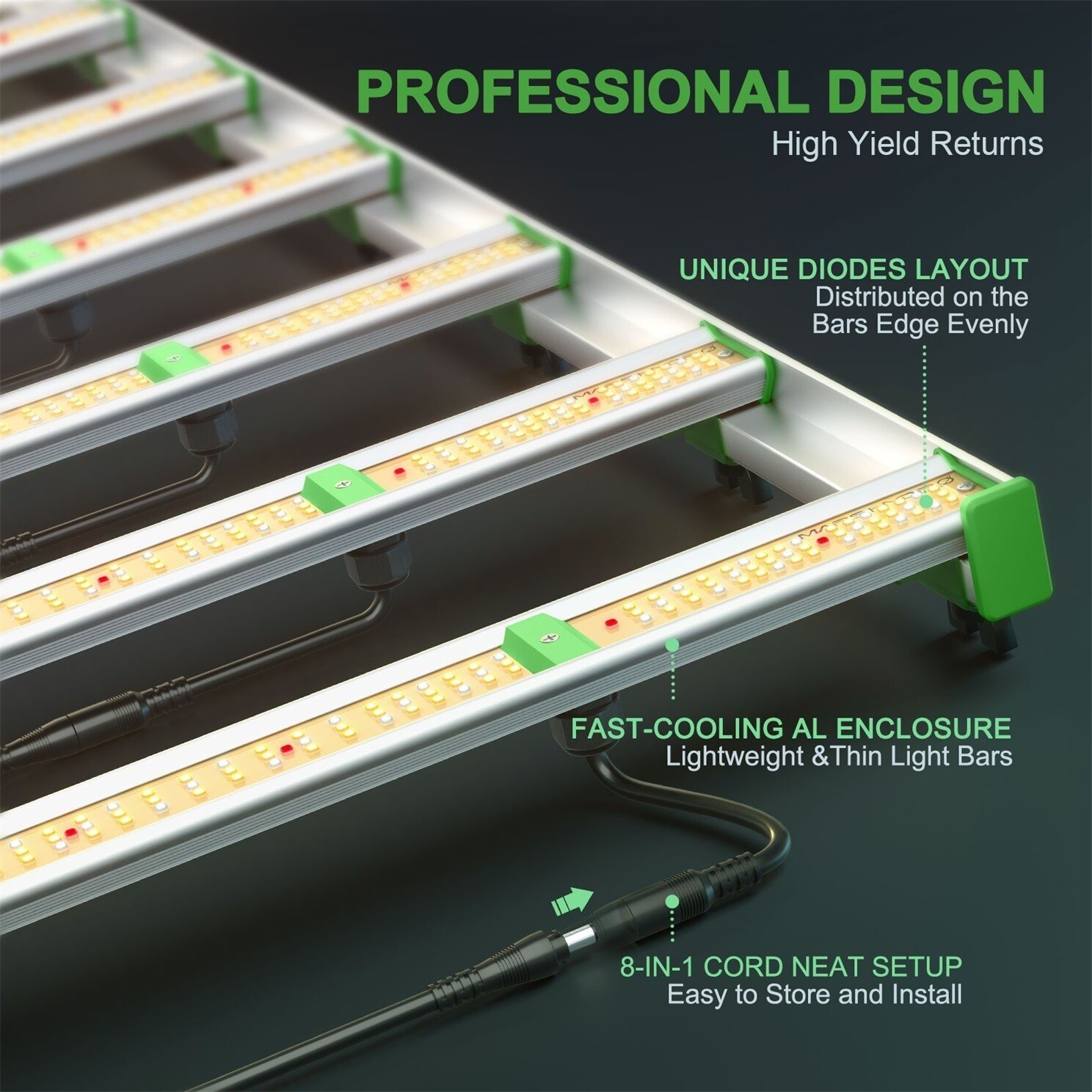 Mars Hydro Smart FC 3000 4800 6500 8000 LED Grow Light Bar Samsungled ...