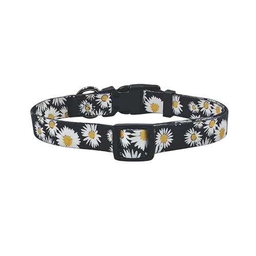Basic Dog Collar, Daisy Floral Pattern, Soft and Durable Medium Daisy ...