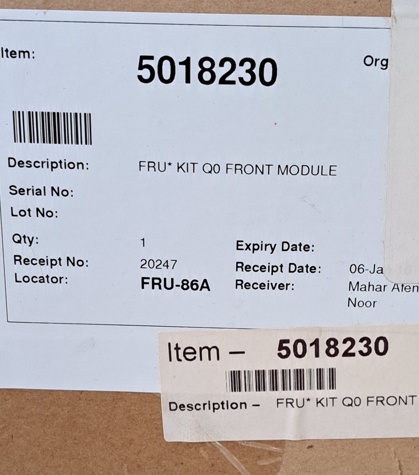 AB Sciex 5018230 FRU Kit Q0 Front Module Loc E1 | eBay