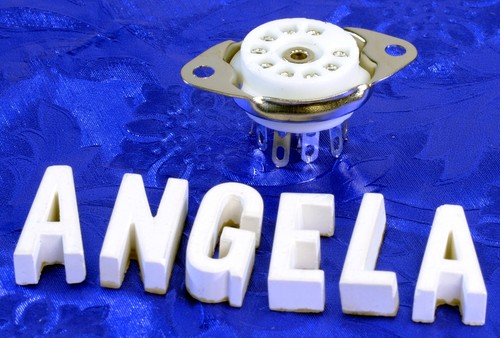 9 Pin Angela Instruments Premium Tube Socket Nickel Plating / Ceramic ...