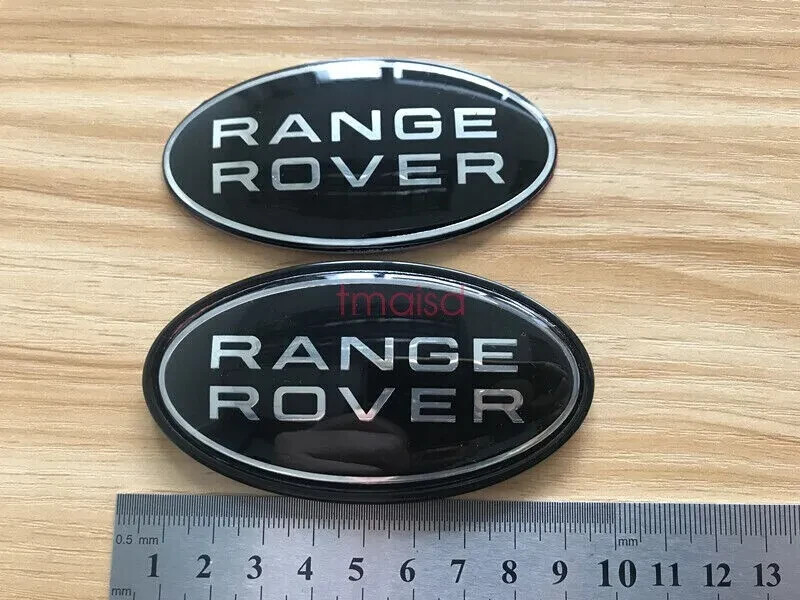2 Black Land Rover Range Rover Freelander Grille/tail Gate Emblem Oval ...