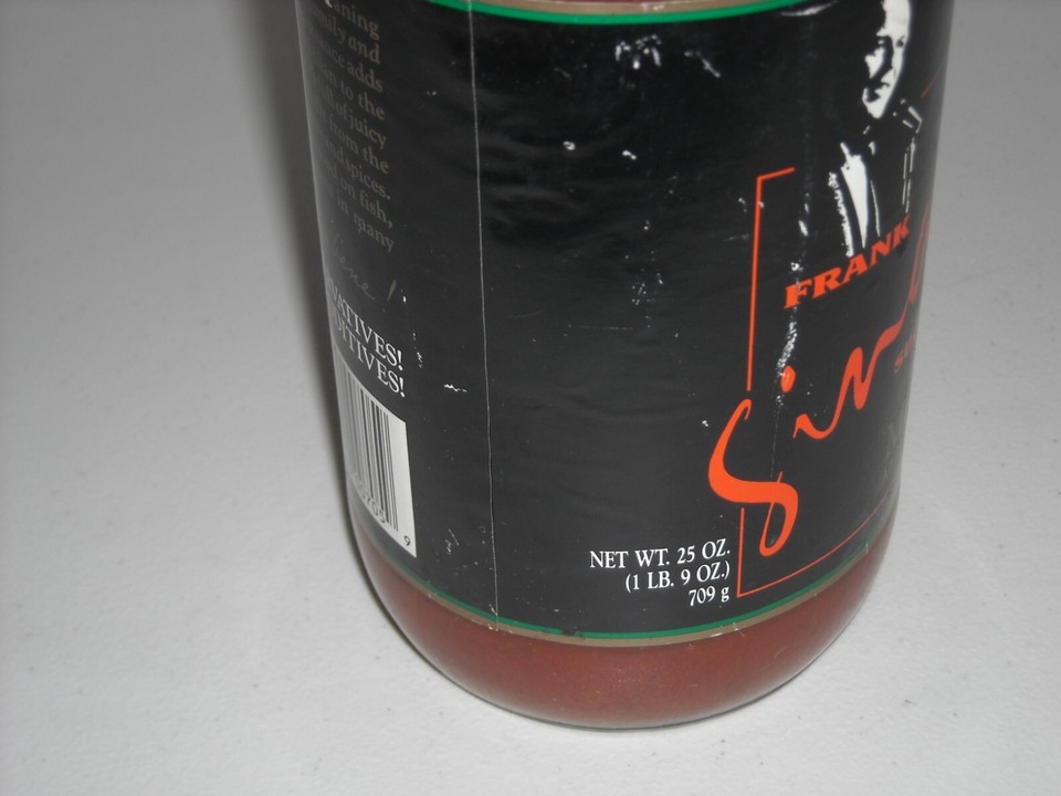 VERY RARE 1991 Frank Sinatra's Spaghetti Sauce 25 Oz. BRAND NEW ...