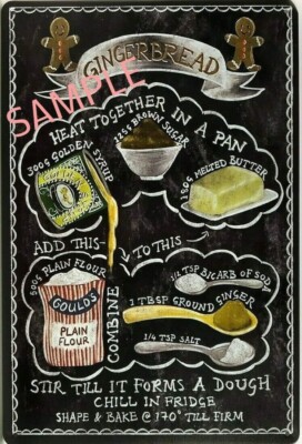 GINGER BREAD Rustic Look Vintage Tin Signs Man Cave Shed & Bar AU ...