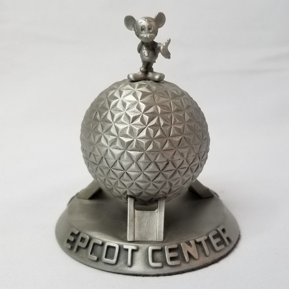 Walt Disney World Mickey Mouse Epcot Center Pewter Spaceship Earth Geosphere Vtg | eBay