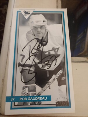 Rob Gaudreau San Jose Sharks Hockey Signed Autograph Team issued Photo ...