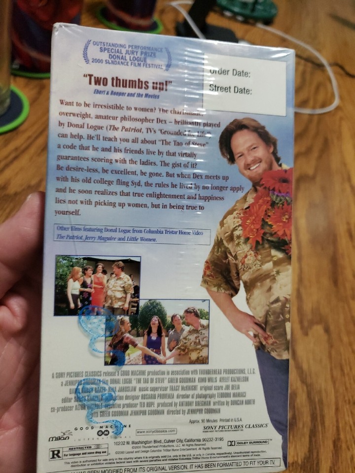 The Tao of Steve - VHS 2001 - Promotional/Demo/Screener copy NEW Sealed ...