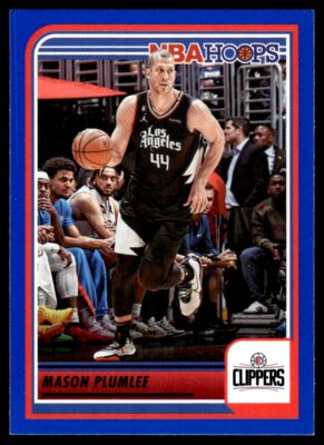 2023-24 Panini NBA Hoops Blue Border Mason Plumlee Los Angeles Clippers ...