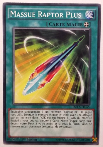 Carte Yu-Gi-Oh! - Massue Raptor Plus - DOCS-FR055 FR © | eBay