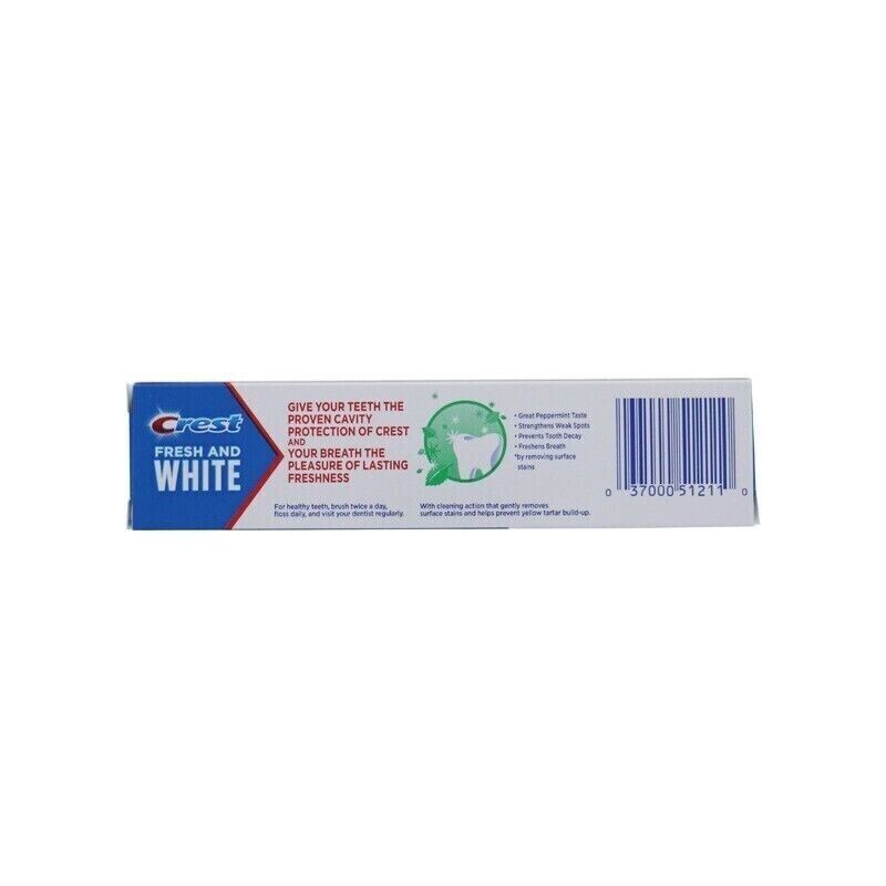 Crest Fresh and White Peppermint Gleem Toothpaste 2.4 oz, Lot Of 4 | eBay