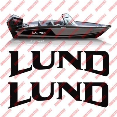 Lund Boat Decals Fishing Boat Graphic Vinyl Stickers - Any Size Any ...