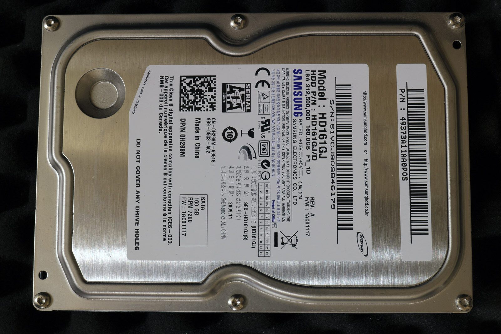Samsung HD161GJ HD161GJ/D 160GB 3.5" SATA Hard Disk Drive H298M | eBay