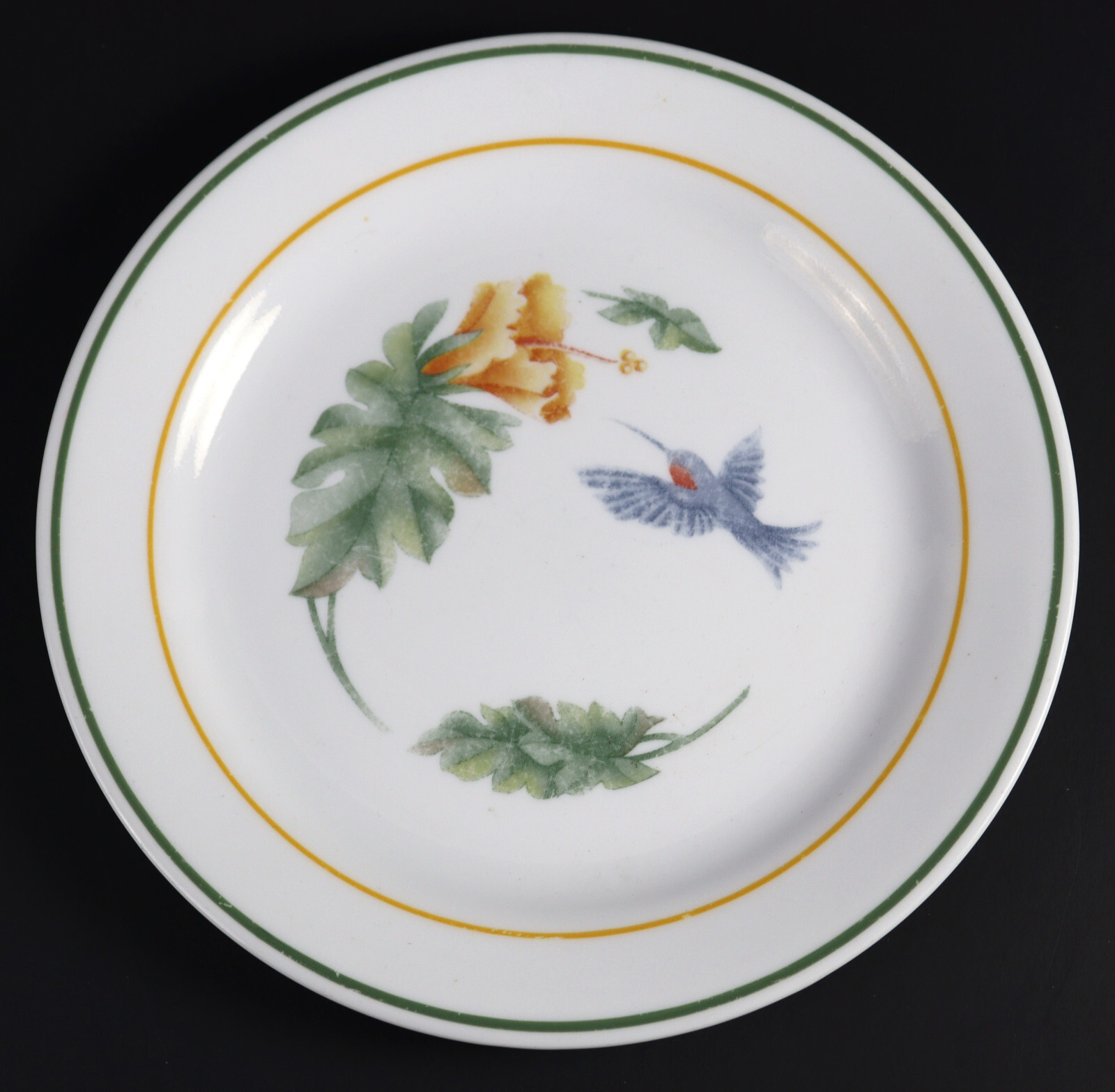 Corelle Blue Hummingbird 7 1/4" Bread Plate Dessert Salad Tropical ...