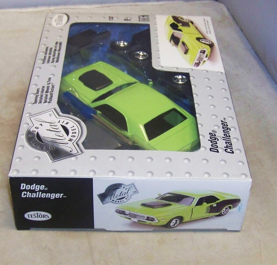 1:32 TESTORS METAL BODY MODEL KIT DODGE CHALLENGER GREEN #630005 NIB | eBay