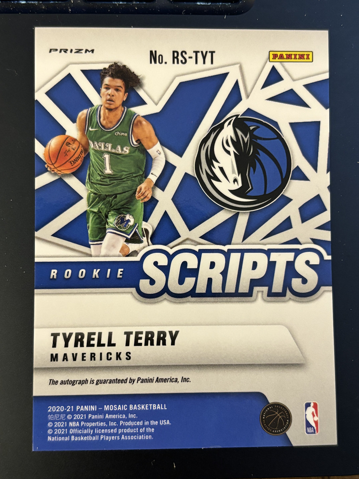 2020-21 Panini Mosaic Rookie Scripts #37 Tyrell Terry | eBay