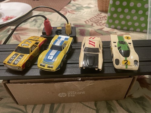 4 AURORA AFX SLOT CAR RUNNER LOT ALL CHASSIS RUN | eBay
