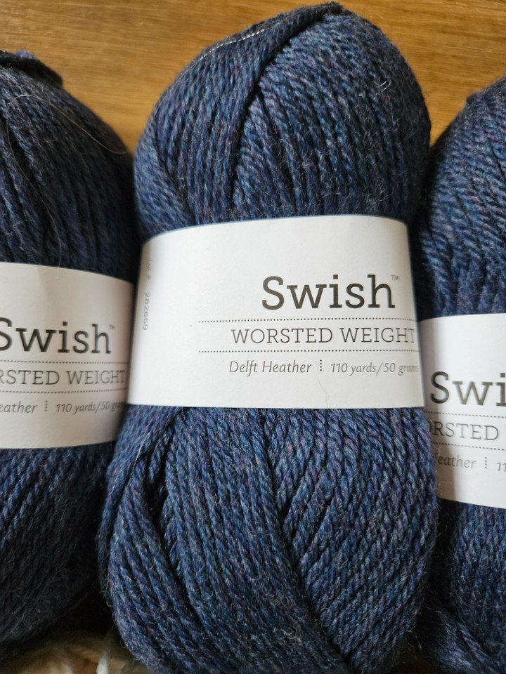 KnitPicks Swish Worsted yarn × 12 balls - Blue, Grey & White | eBay UK