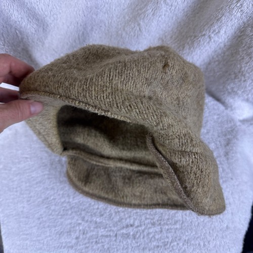 LL Bean Wool Guide Cap Cabbie Hat Ear Neck Flap Ragg-Wool Marled Beige ...