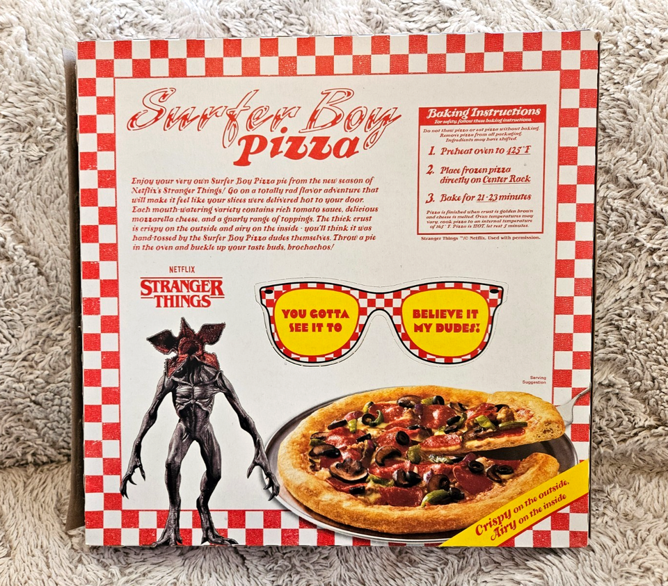 Stranger Things - Surfer Boy Pizza - Supreme (Empty Box ONLY) | eBay