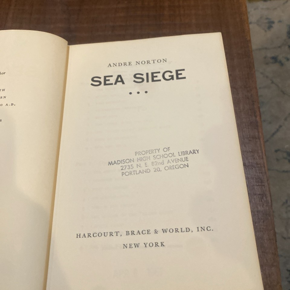 RARE Sea Siege - Andre Norton 1957 1st Edition 1st Printing | eBay