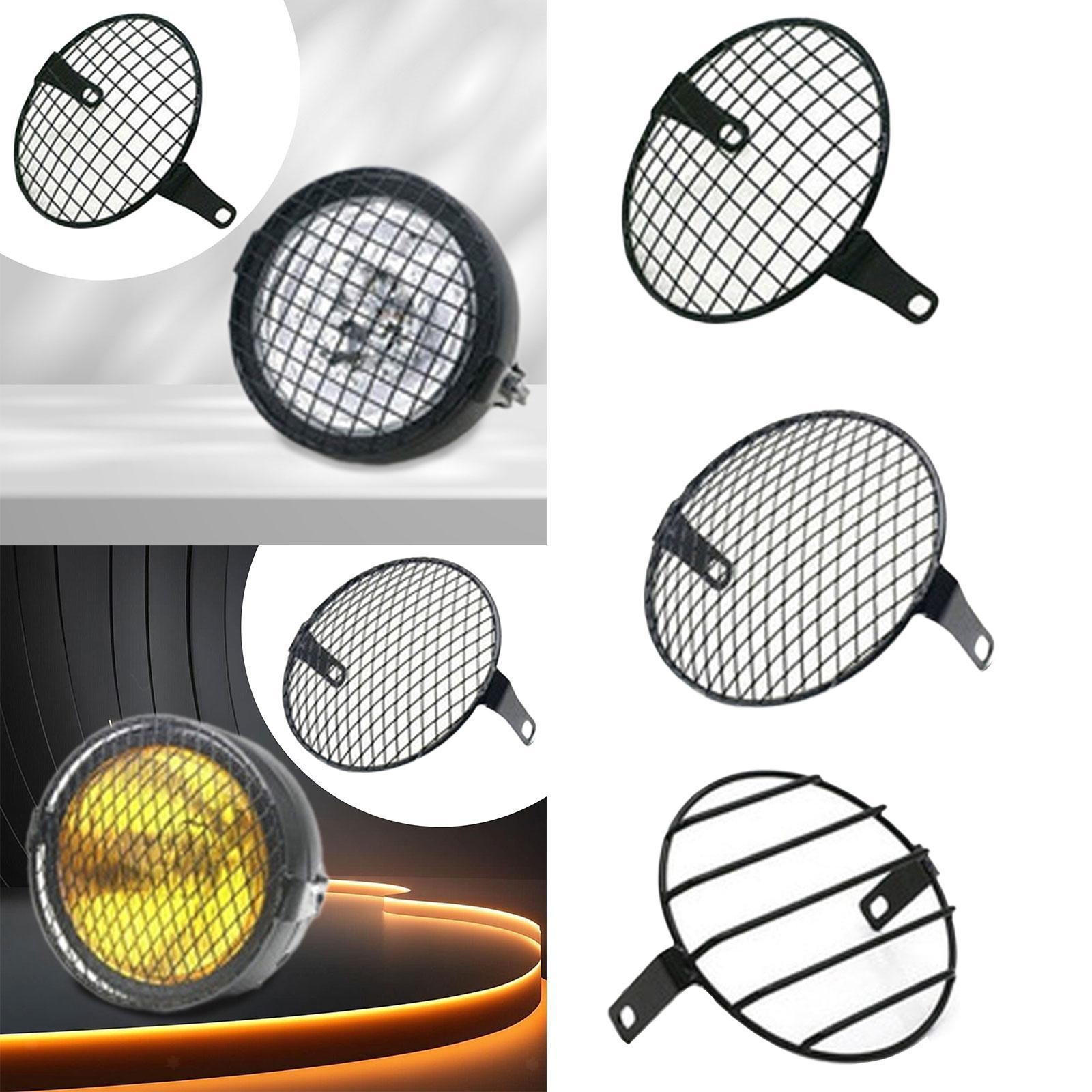 Motorcycle Headlight Guard Cover Mesh Grille Round | eBay