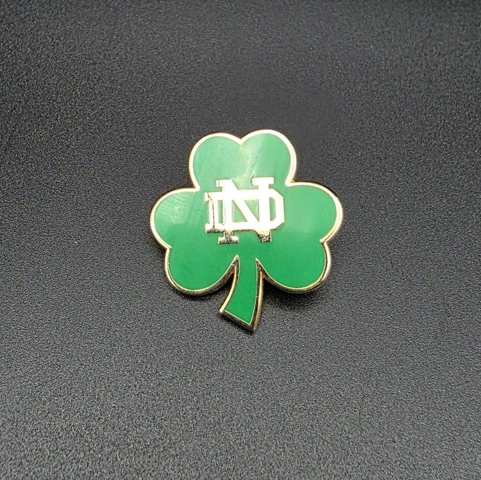 Notre Dame Fighting Irish Shamrock Hat Lapel Pin | eBay