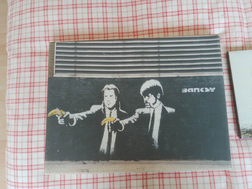 high quality Two Banksy Canvas Pictures Wall Art (reprints) | eBay UK
