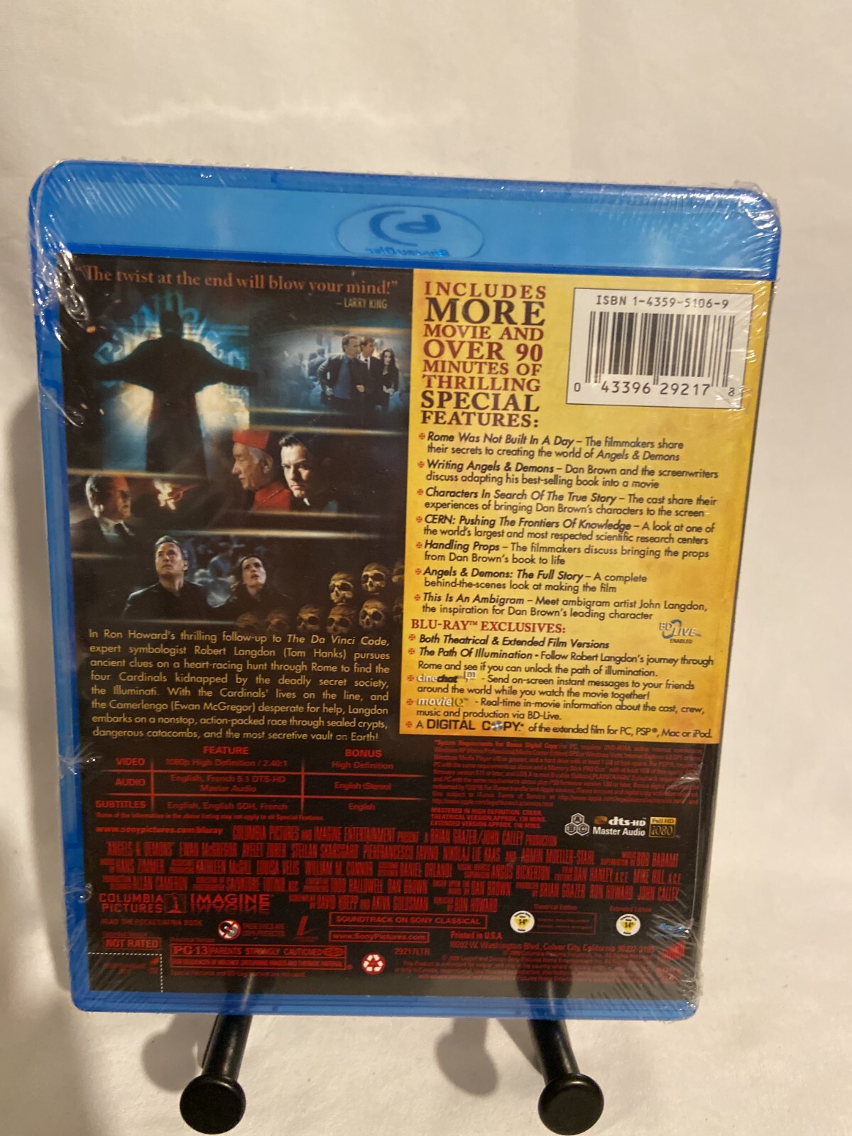 Angels Demons Blu Ray Disc Theatrical Extended Editions Tom Hanks