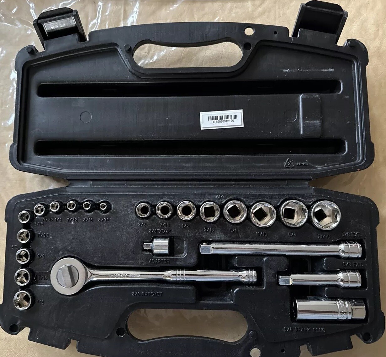 Husky Professional 1/4 & 3/8 Dr 24 Pc #40005 Plastic Case Socket Set ...
