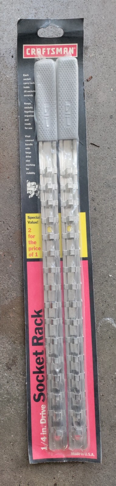 NOS CRAFTSMAN # 941323 USA MADE 1/4” Dr Socket Rack/Rail Set of Two | eBay
