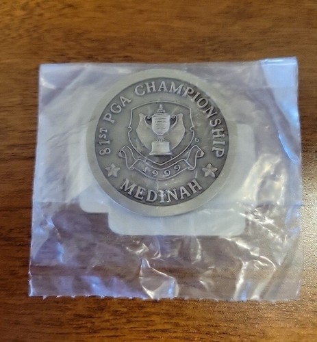 🔥 Tiger Woods 1999 PGA Golf Championship Pewter Coin New In Orig ...