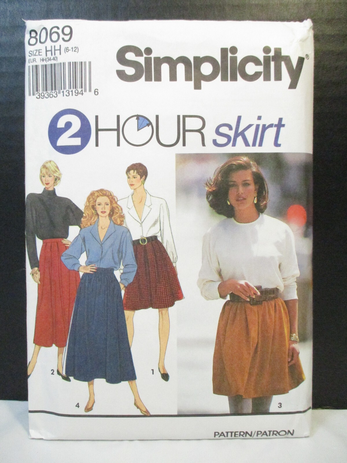 Simplicity Pattern 8069 Miss Size HH (6-12) Skirts 2 Lengths Cut ...