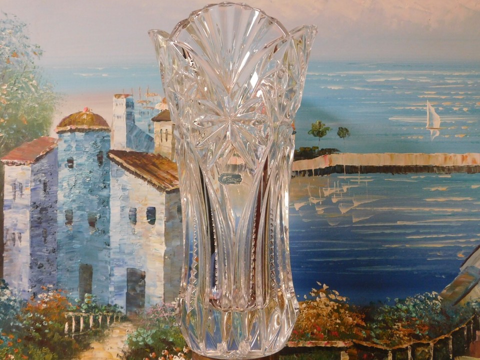 JG Durand Cristal D'Arques Pressed 24% Lead Crystal Vase 11.75 ...