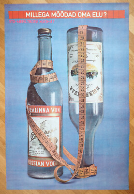 1980s Soviet Russian Stolichnaya Vodka Anti Alcoholism Propaganda ...
