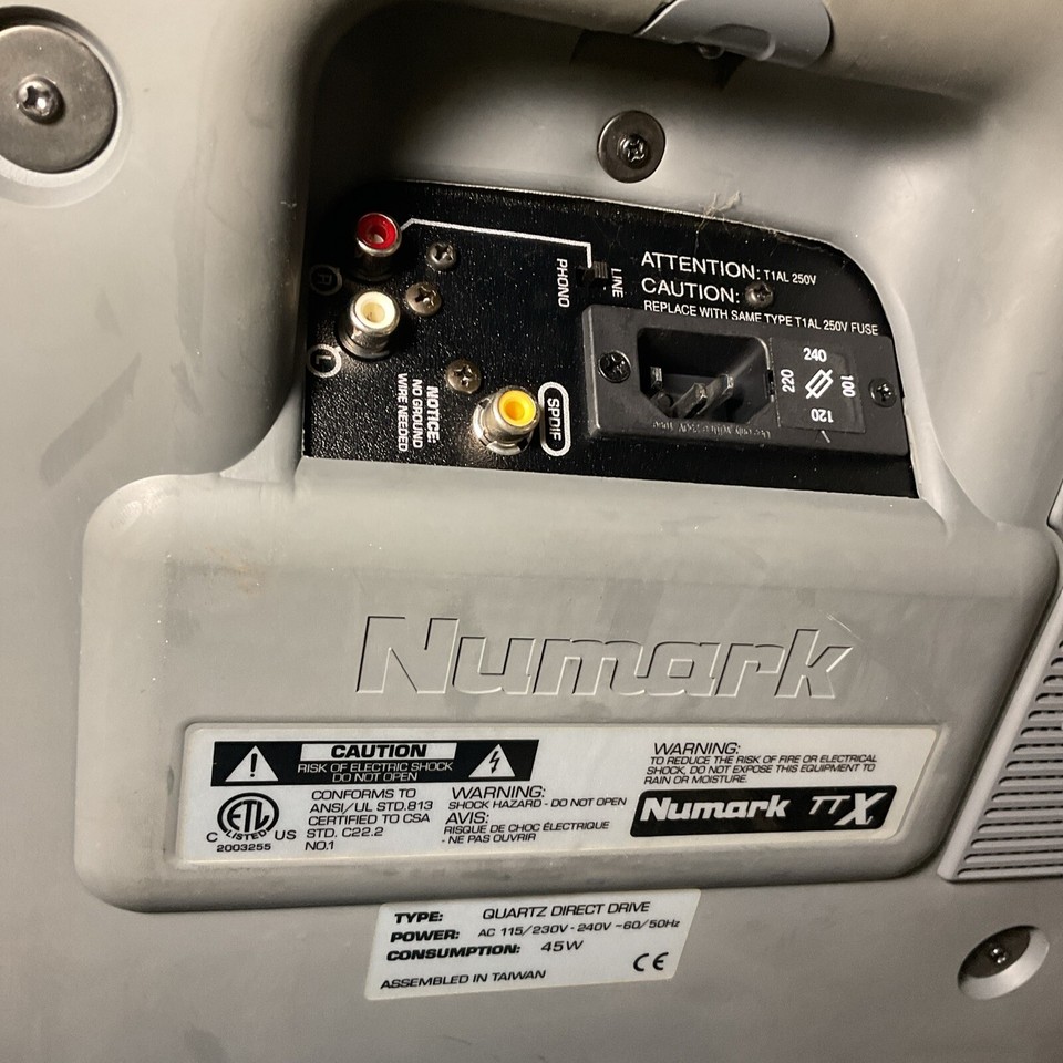 NUMARK TTX1 DIRECT DRIVE TURNTABLE GREAT CONDITION TECHNICS W/ SHURE ...