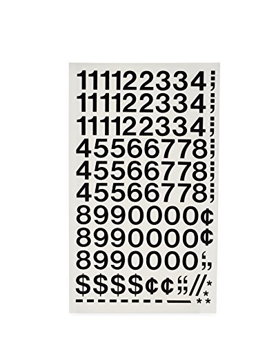 Self-Adhesive Vinyl Numbers, 3/4 Inch High, Black, 72 per Pack (01120 ...