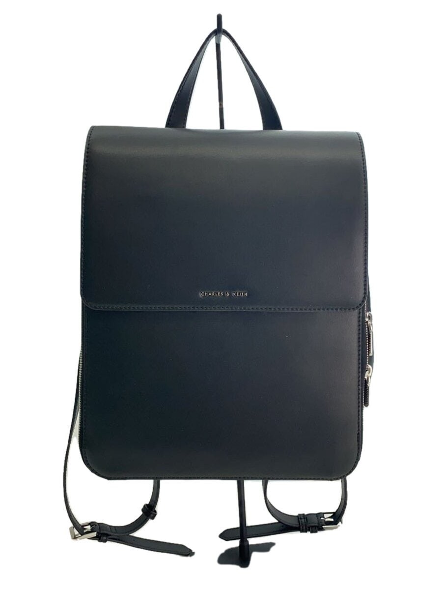 CHARLES&KEITH Front flap structure backpack leather b… - Gem