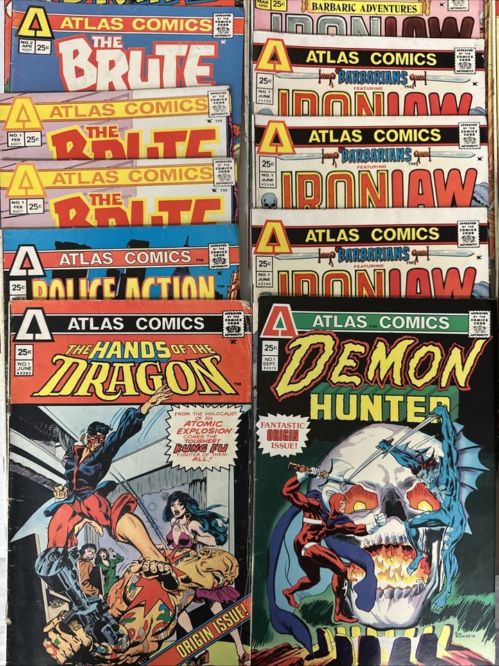 ATLAS SEABOARD 1975 Bronze-Age Lot of 48 Comics Wulf Iron Jaw Brute ...