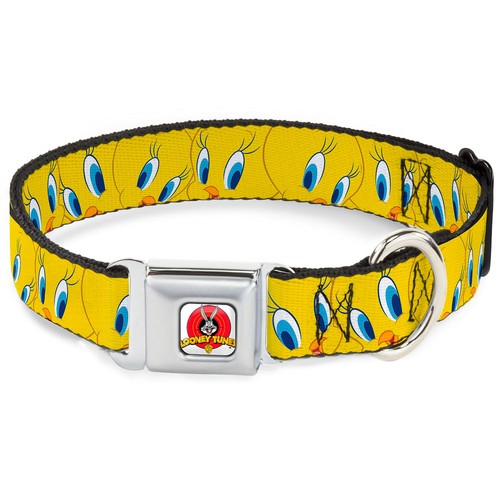Dog Collar LTA-Looney Tunes Logo White Tweety Bird Expressions Yellow ...