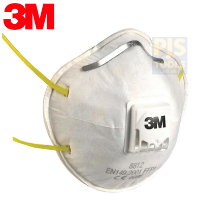 10 x 3M 8812 P1 valved dusts & mist respirator masks * Full box * | eBay