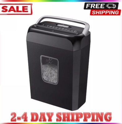 Bonsaii 6-Sheet Cross Cut Paper Shredder with 3.4 Gallon Wastebasket | eBay